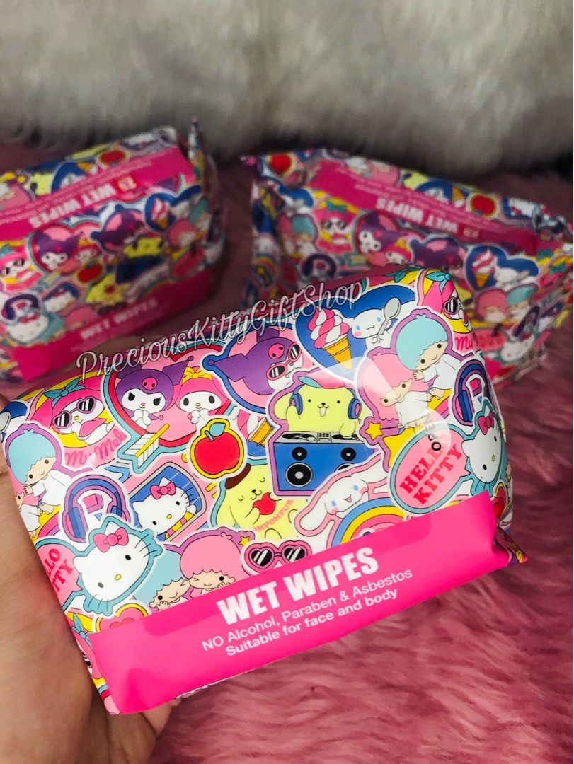 Hello Kitty Wet Wipes/Tissue, Babies & Kids, Bathing & Changing ...