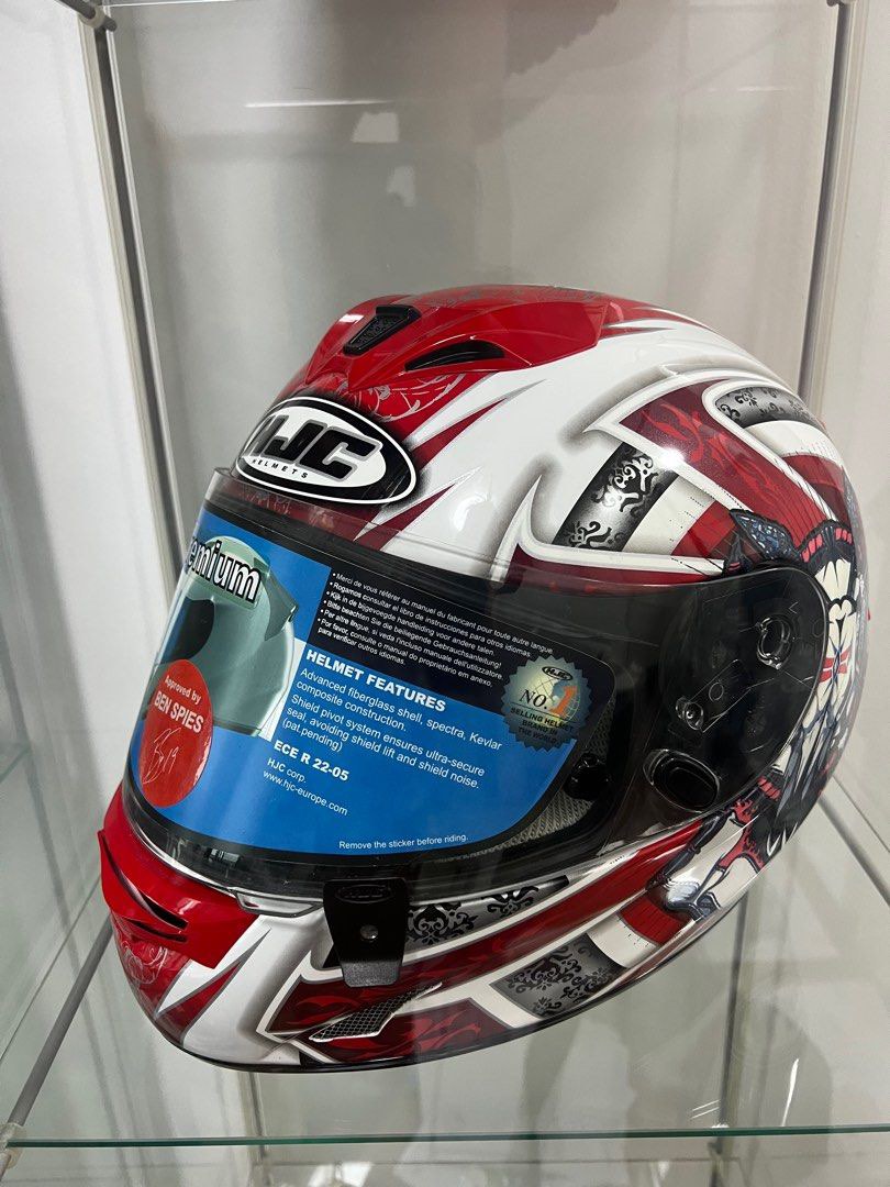 HJC FG-15 Ben Spies Replica, Motorcycles, Motorcycle Apparel on Carousell