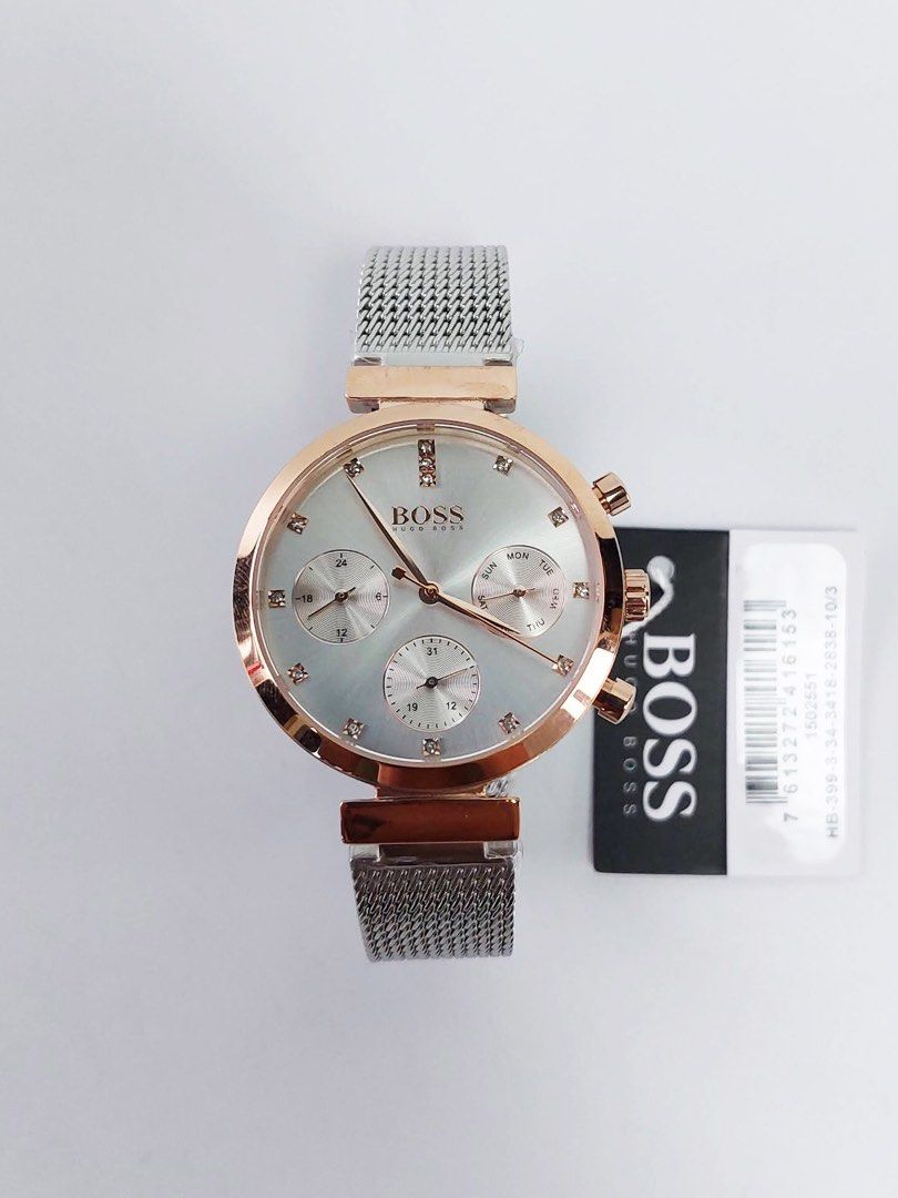 HUGO BOSS rose gold tone stainless steel Ladies watch, Women's Fashion ...