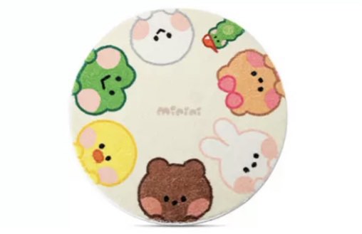[Instock] Line friends Minini 60*60cm Round Carpet, Furniture & Home ...