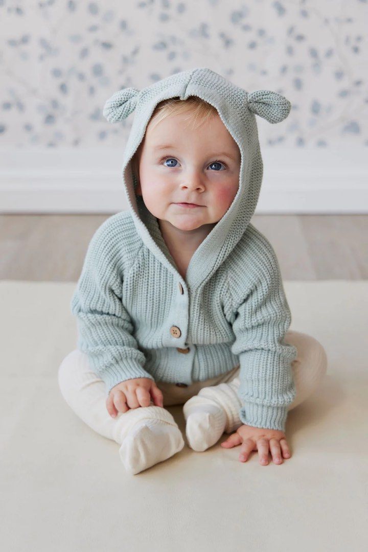 Jamie Kay OG Bear Knit - Ocean Spray, Babies & Kids, Babies & Kids ...