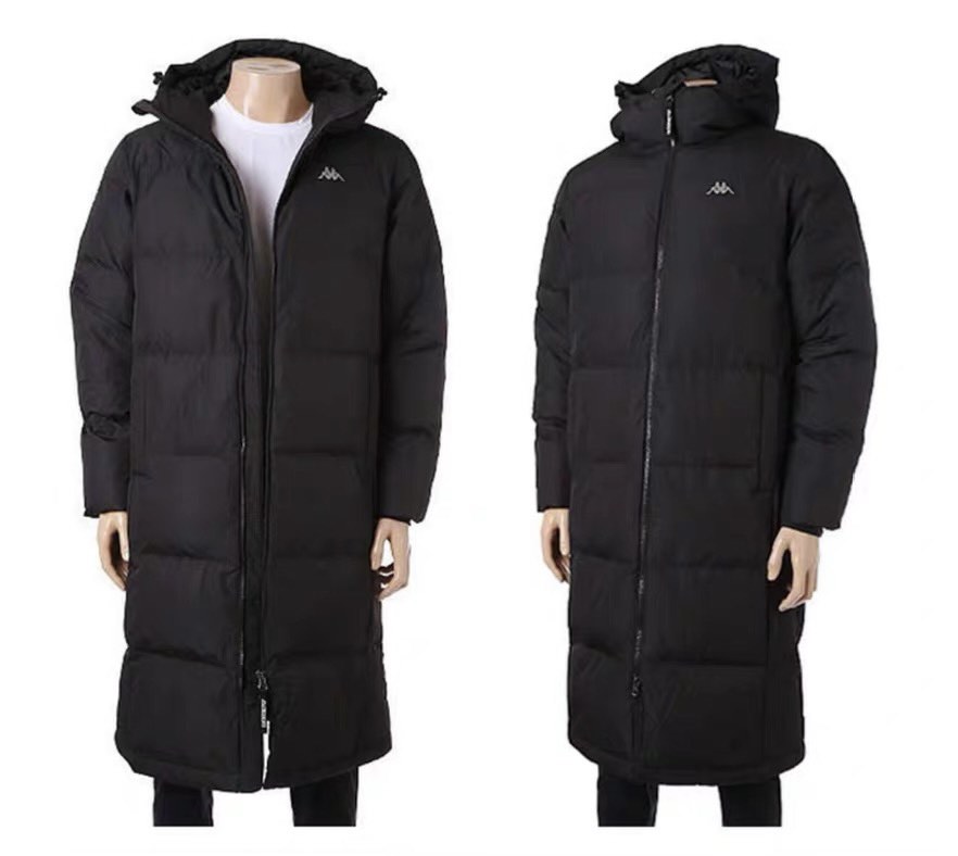 Kappa Korean long winter padding down jacket, Men's Fashion, Coats ...