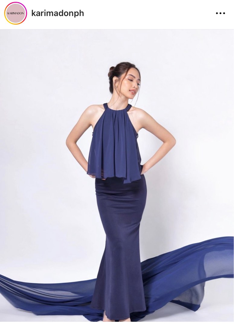 Karimadon Halter Gown, Women's Fashion, Dresses & Sets, Evening dresses & gowns on Carousell