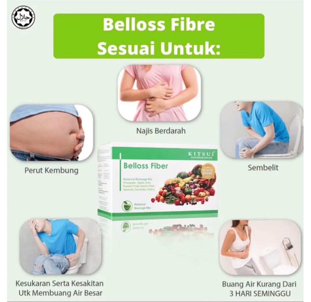 Kitsui Bellos Fibre Detox, Health & Nutrition, Health Supplements ...