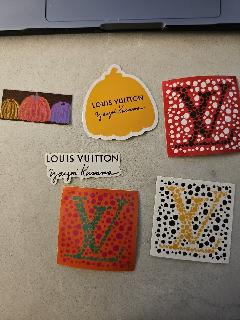 Korea Exclusive LV x Yayoi Kusama Sticker Pack, Hobbies & Toys ...