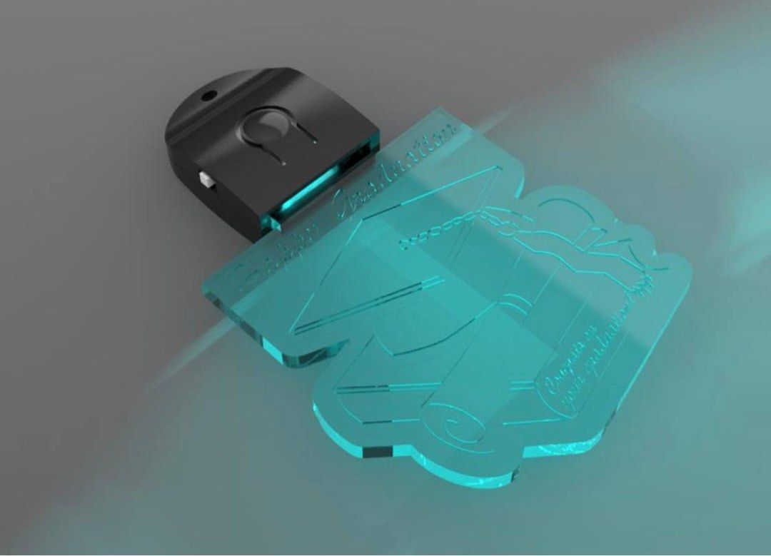 Laser engraved LED Keychain, Everything Else on Carousell