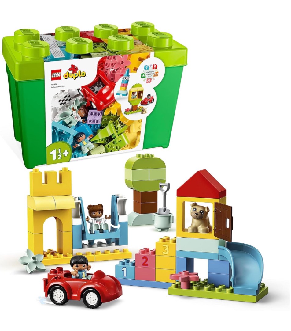 LEGO DUPLO Classic 10914 Deluxe Brick Box Building Kit (85 Pieces ...