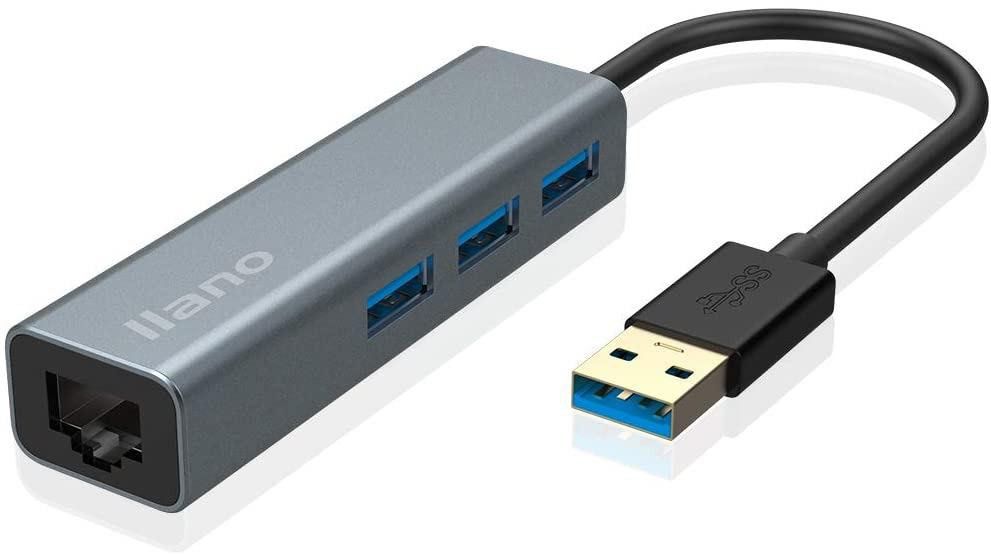 llano USB to Ethernet Adapter, 3-Port USB 3.0 Hub with RJ45 10/100/1000 ...