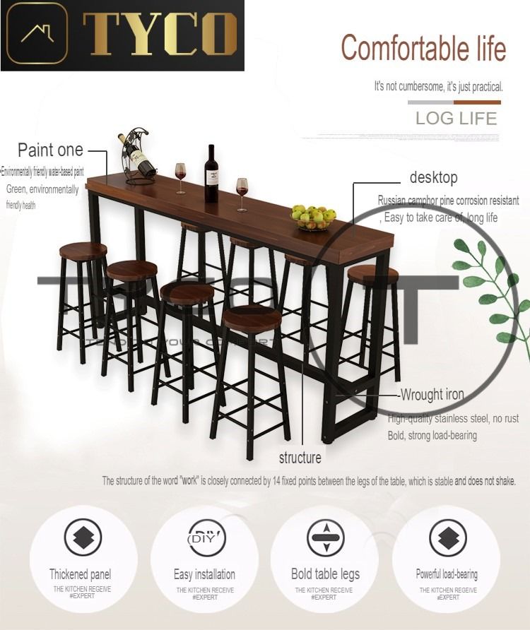 Longines Mini Bar table Bar Stools Home Tall High Table Office Dining ...