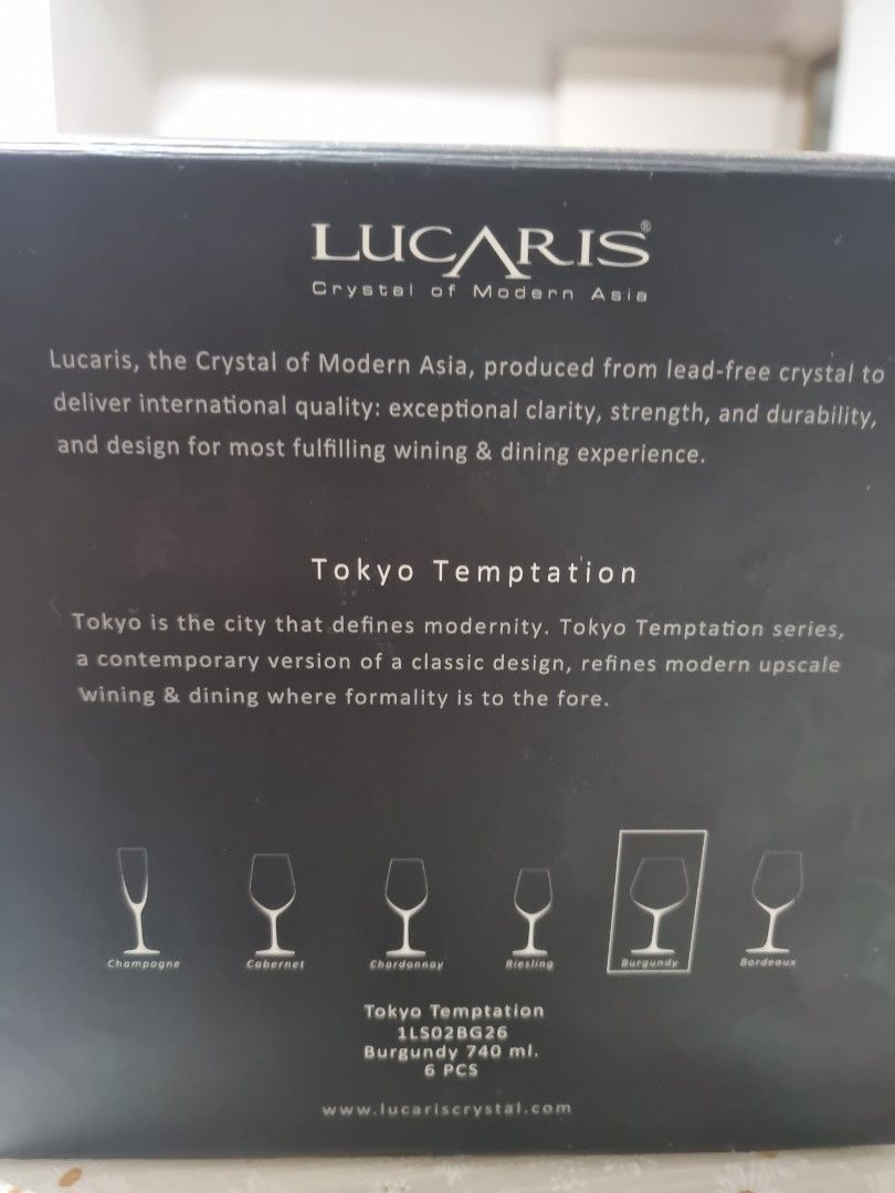 Lucaris wine glasses, TV & Home Appliances, Kitchen Appliances, Wine ...