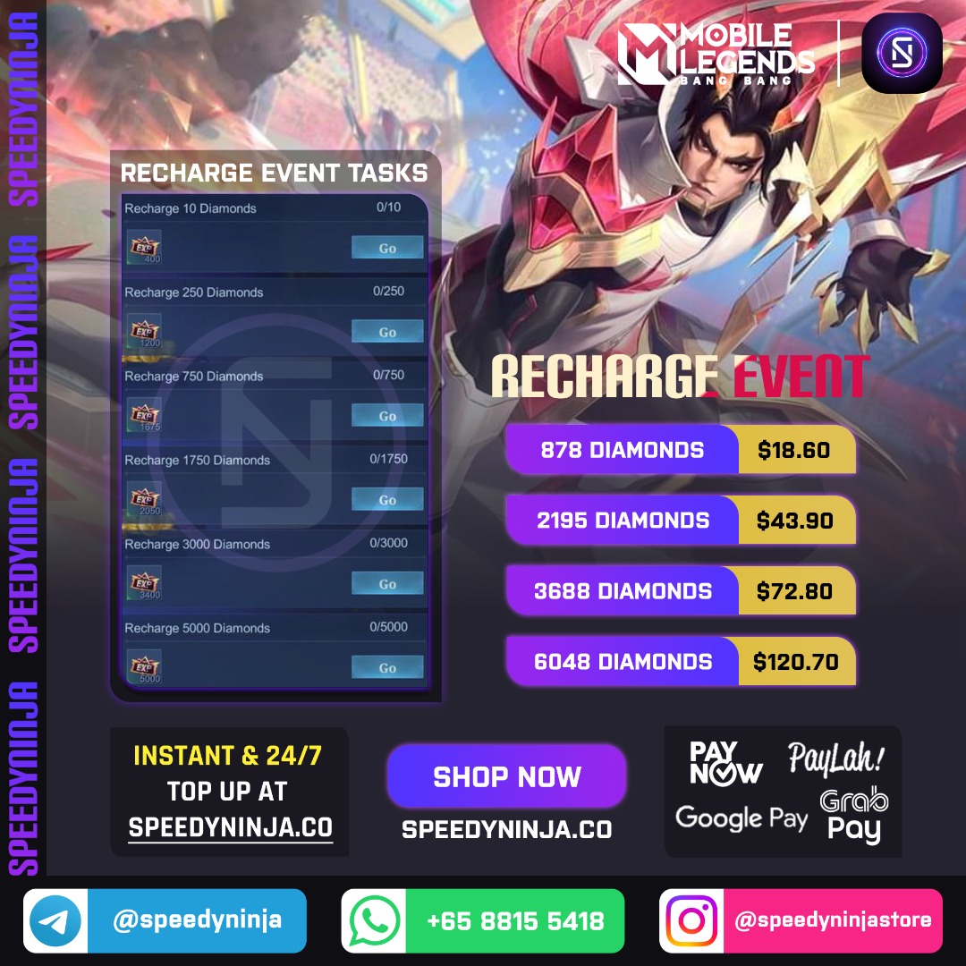 M5 Opening Rebate! | Recharge Now! | Mobile Legends Diamonds Top Up ...