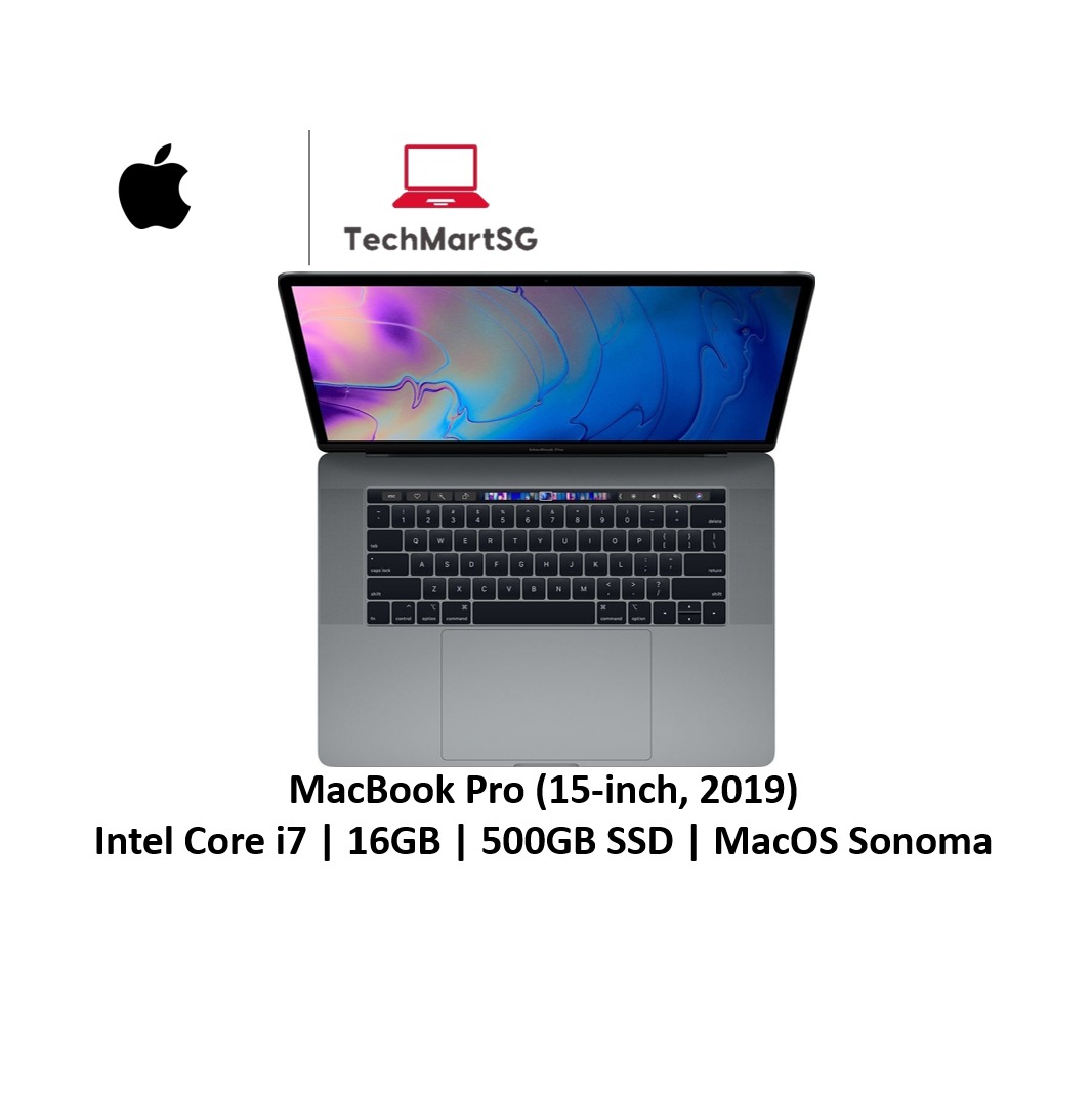 MacBook Pro (15-inch, 2019) Intel Core i7 | 16GB | 500GB SSD | MacOS Sonoma, Computers & Tech ...