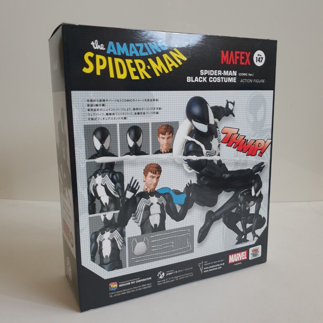 Mafex 147 Spiderman Black Costume (Comic Ver.), Hobbies & Toys, Toys ...