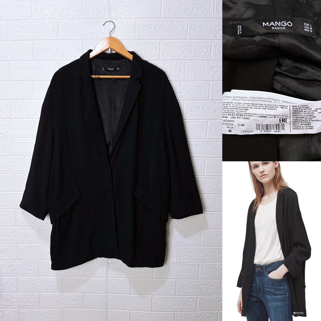 Mango oversized balzer, Women's Fashion, Coats, Jackets and Outerwear on Carousell