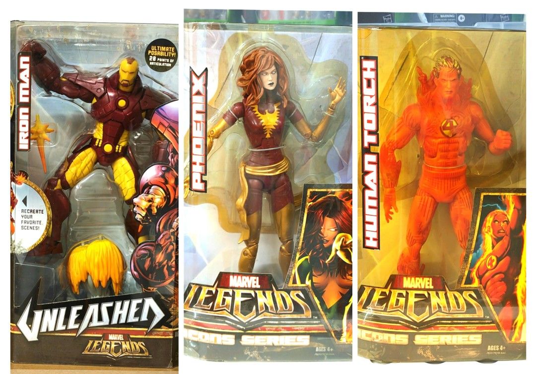 Marvel Legends ICONS Dark Phoenix, Human Torch, UNLEASHED Iron Man ...