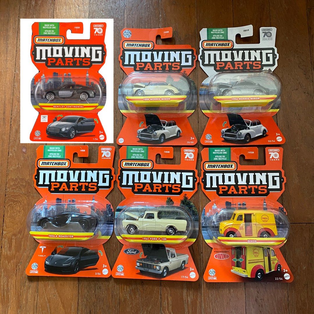 matchbox moving parts tesla roadster ford f100 truck chase anniversary ...