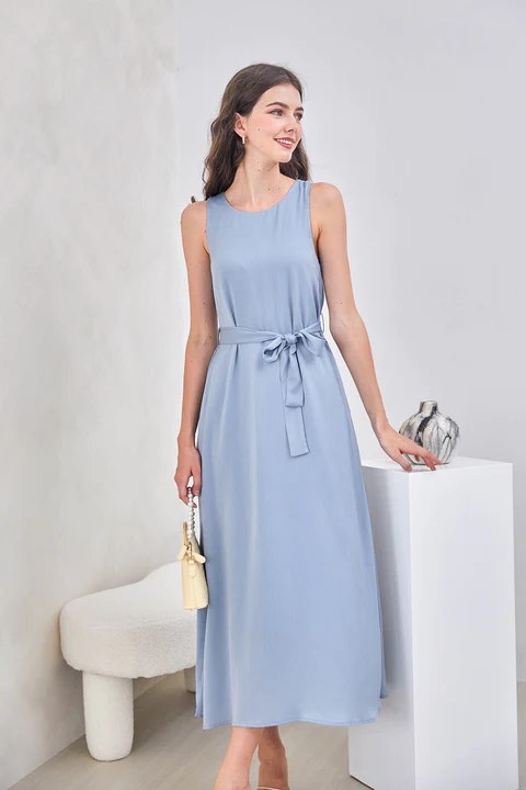 Maxi Tank Dress in Baby Blue, Women's Fashion, Dresses & Sets, Dresses ...