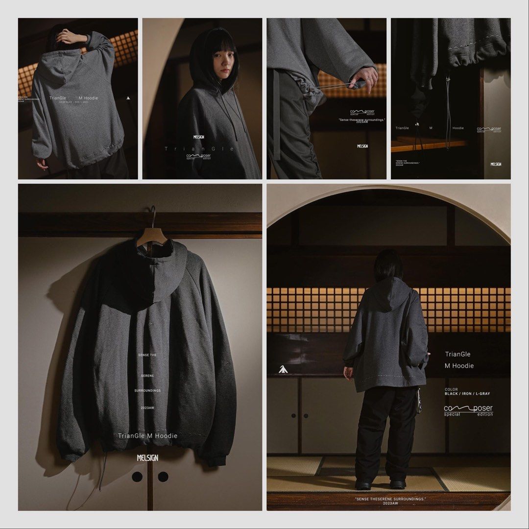 訂購 3色 極簡帽TEE MELSIGN TrianGle M Hoodie goopi GOOPiMADE RETEM03 mouggan 選貨, 他的時尚, 上衣與西裝, 帽T、大學T在旋轉拍賣