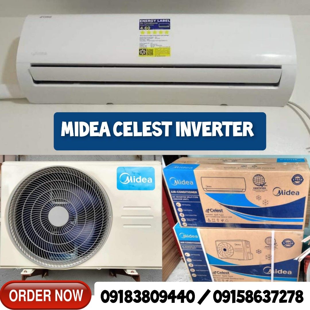 MIDEA SPLIT TYPE INVERTER AIRCON, TV & Home Appliances, Air ...