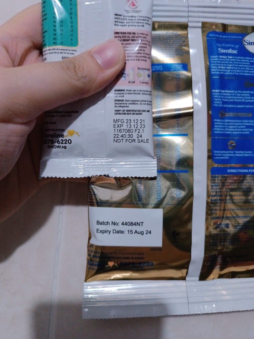 Milk powder sample., Babies & Kids, Nursing & Feeding, Breastfeeding ...