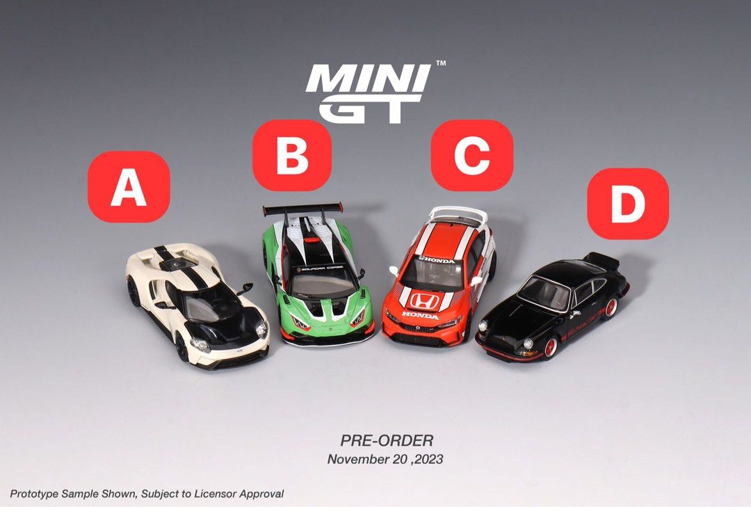 Minigt MINI GT 622 Ford gt 687 Lamborghini Huracan GT3 686 Honda Civic ...
