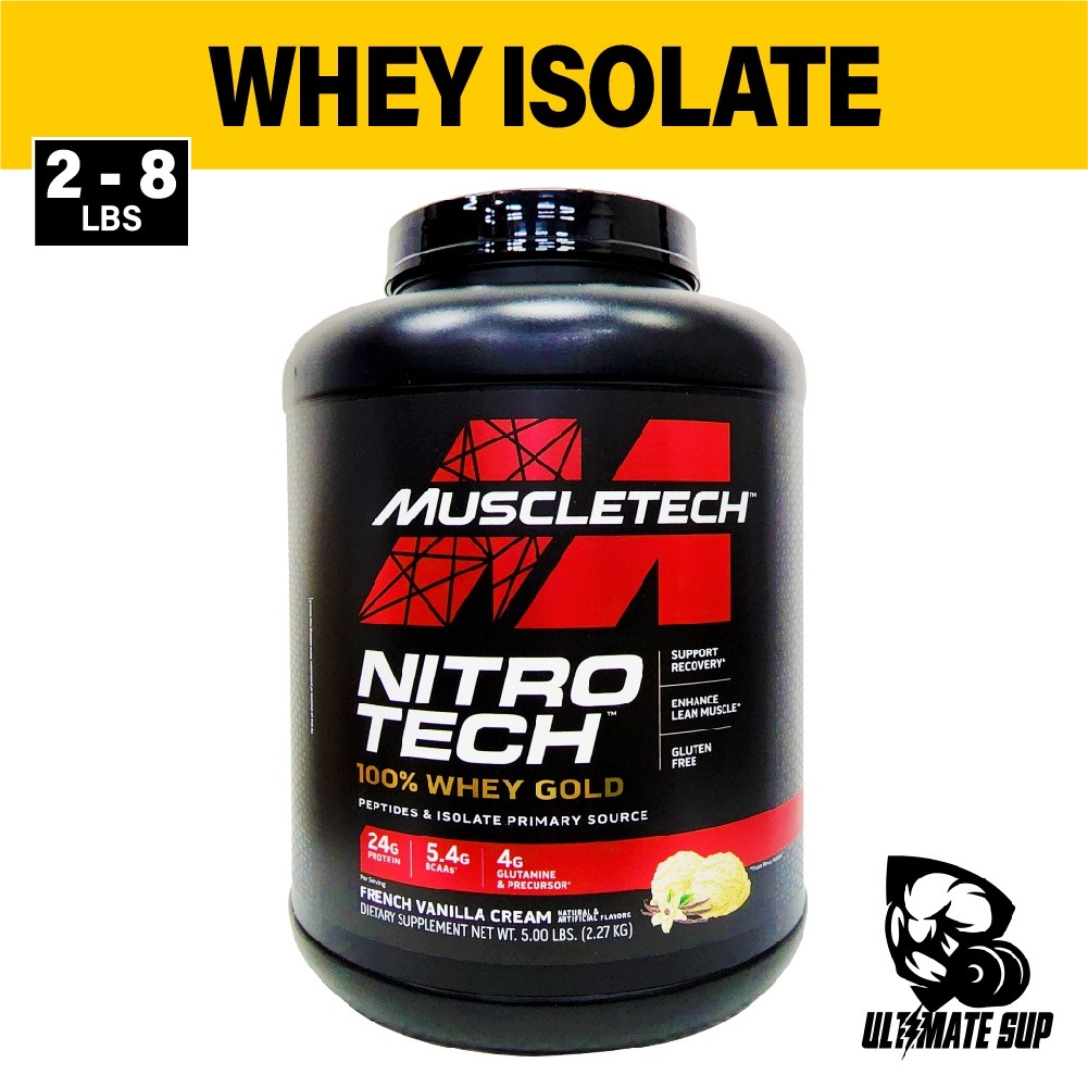 MuscleTech Nitro Tech Whey Gold, 100% Whey Protein, Whey Isolate ...