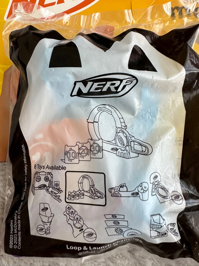 NERF Loop & Launch Challenge Mcdo toys 2023 #everyonewins, Hobbies ...