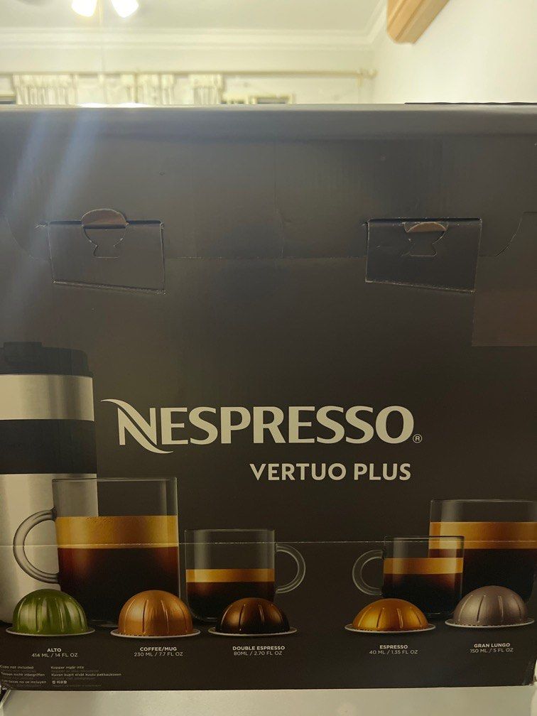 Nespresso Coffee Machine vertuo plus cherry red, Furniture & Home ...
