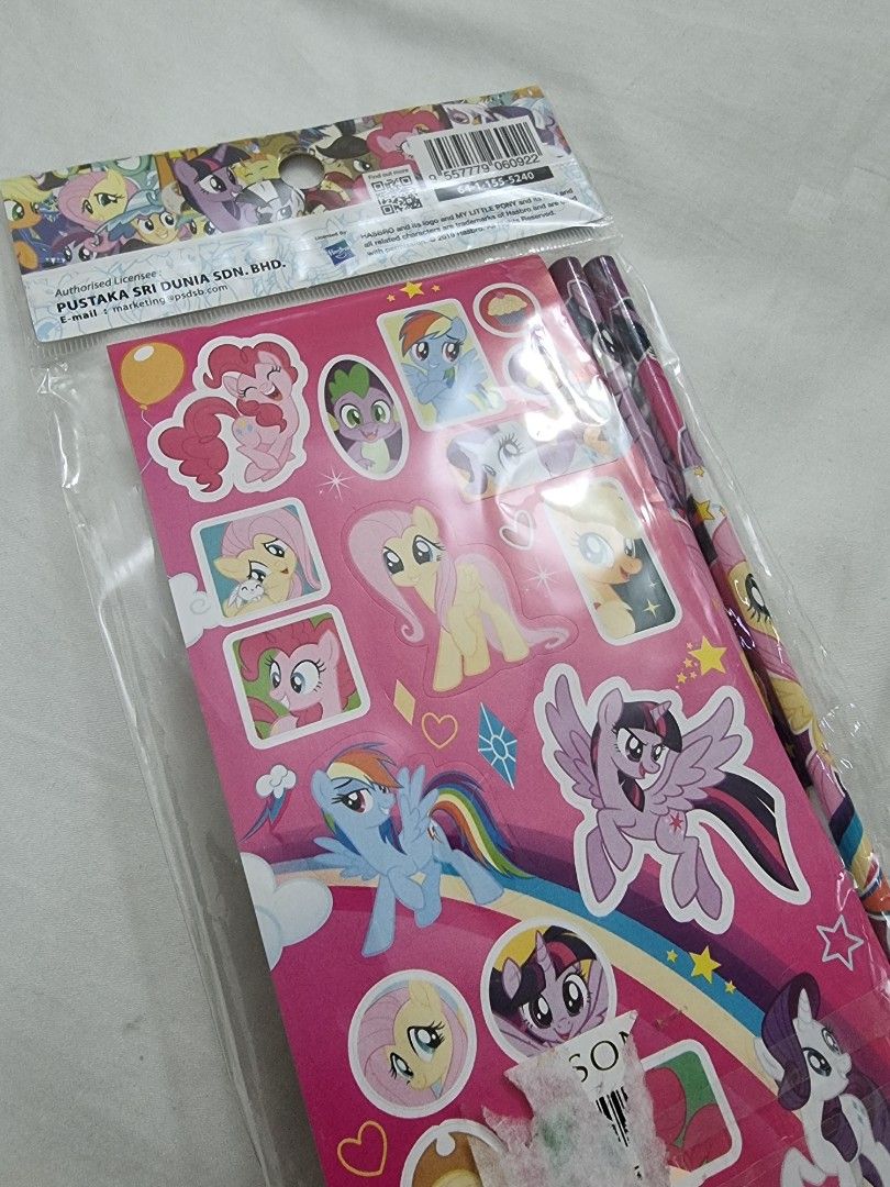 New. Original Authethic My Little Pony Stationary set Girl Pink Party ...