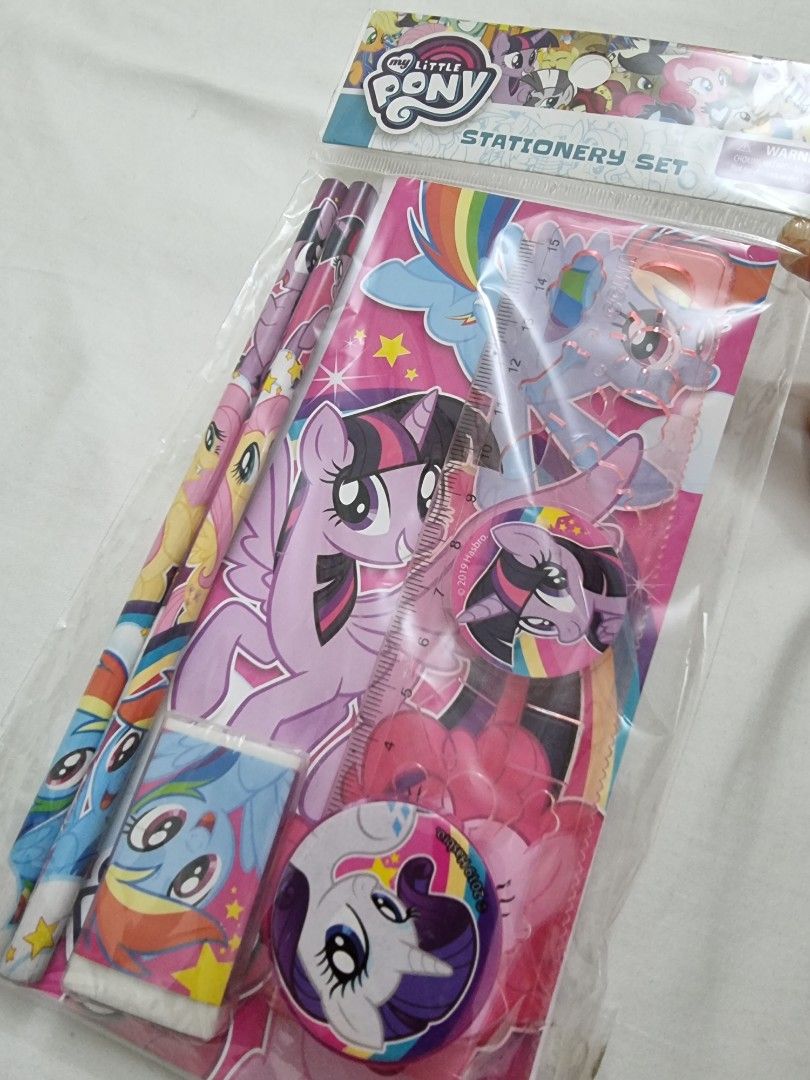 New. Original Authethic My Little Pony Stationary set Girl Pink Party ...