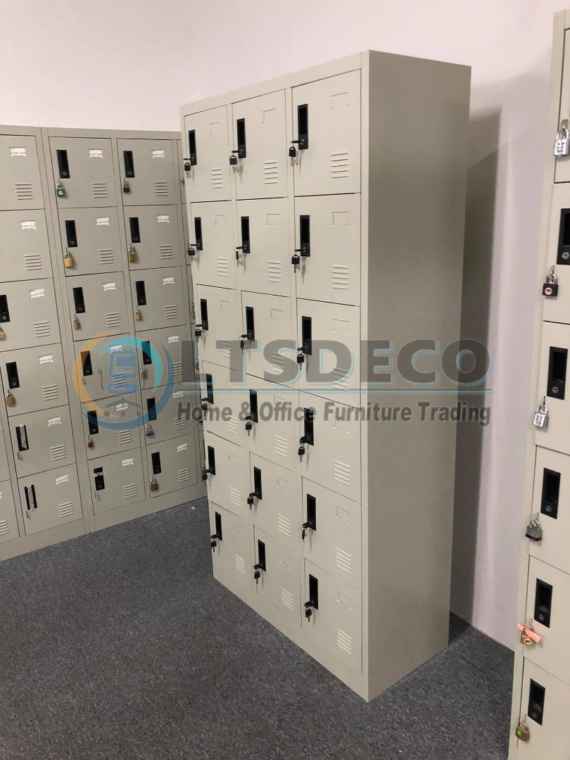 NEW STEEL LOCKER 18 DOOR OFFICE PARTITION FURNITURES, Furniture & Home ...