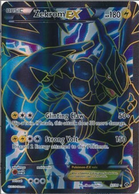 NM Zekrom EX - 97/99 - Full Art Ultra Rare Black & White 4: Next ...