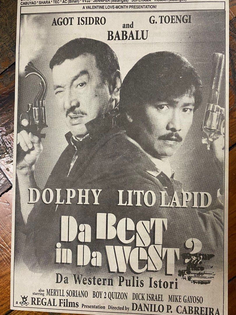 Old Vintage Newspaper Cut Out - Babalu Dolphy and Lito Lapid - Da Best ...