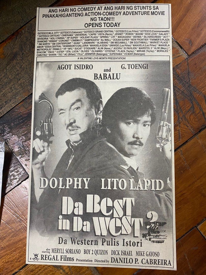 Old Vintage Newspaper Cut Out - Babalu Dolphy and Lito Lapid - Da Best ...
