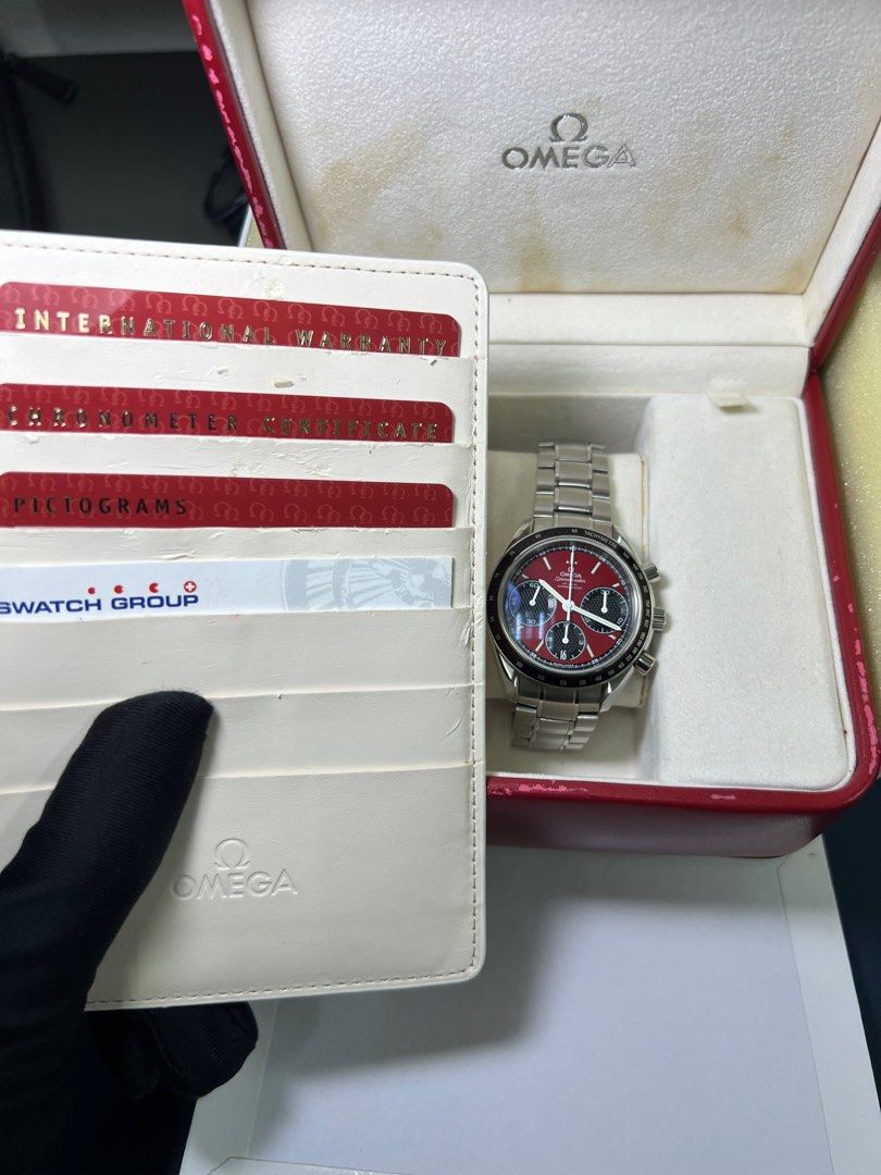 Omega speedmaster racing red dial, Luxury, Watches on Carousell