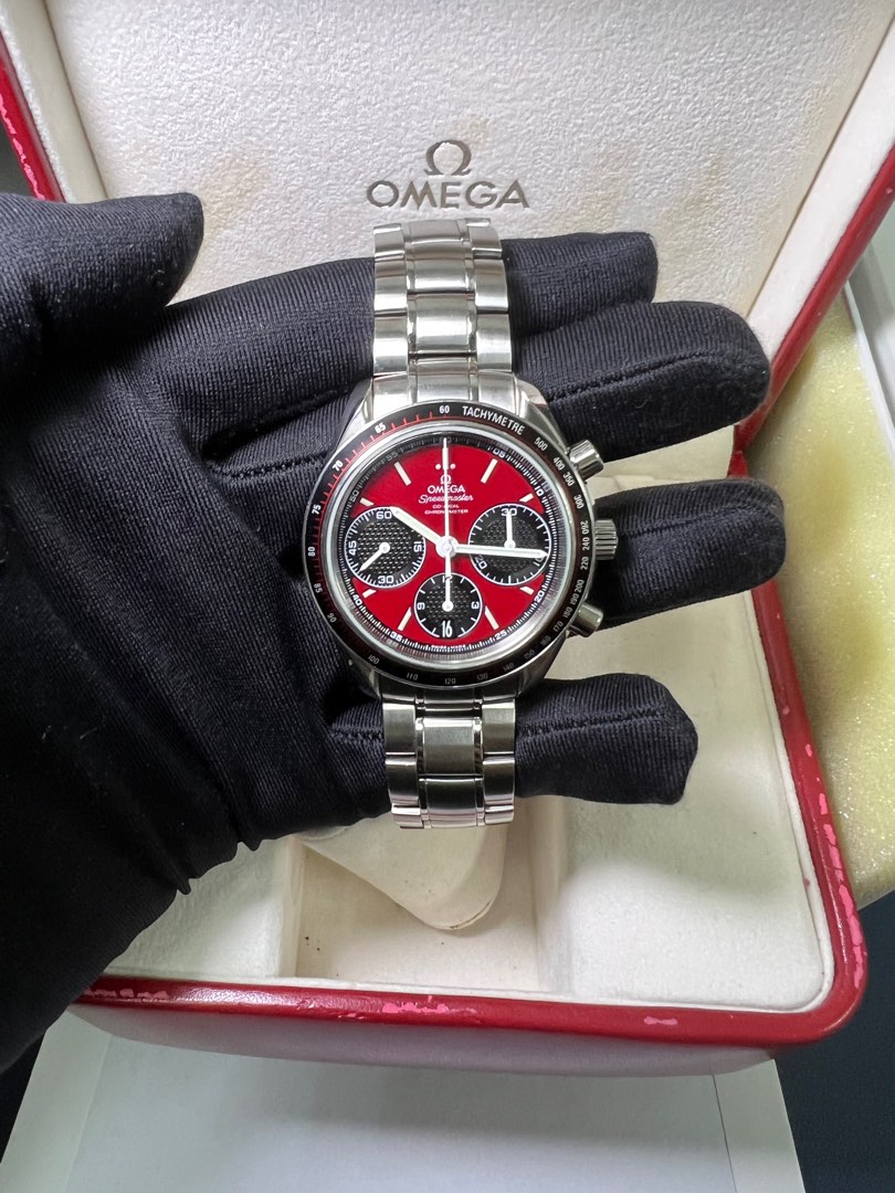 Omega speedmaster racing red dial, Luxury, Watches on Carousell