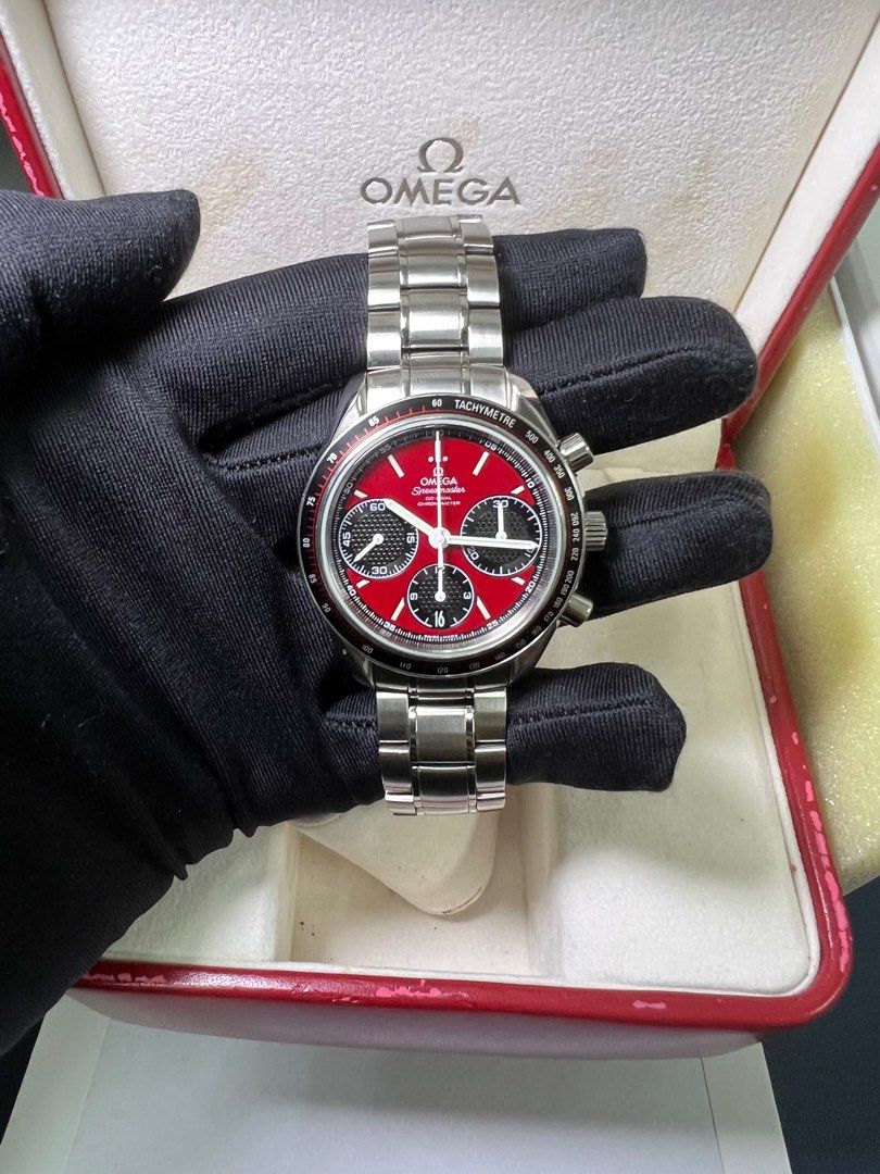 Omega speedmaster racing red dial, Luxury, Watches on Carousell