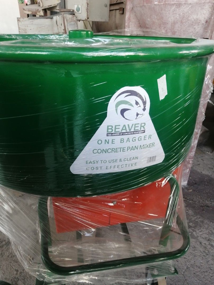 One Bagger Concrete Pan Mixer 5HP, Commercial & Industrial ...