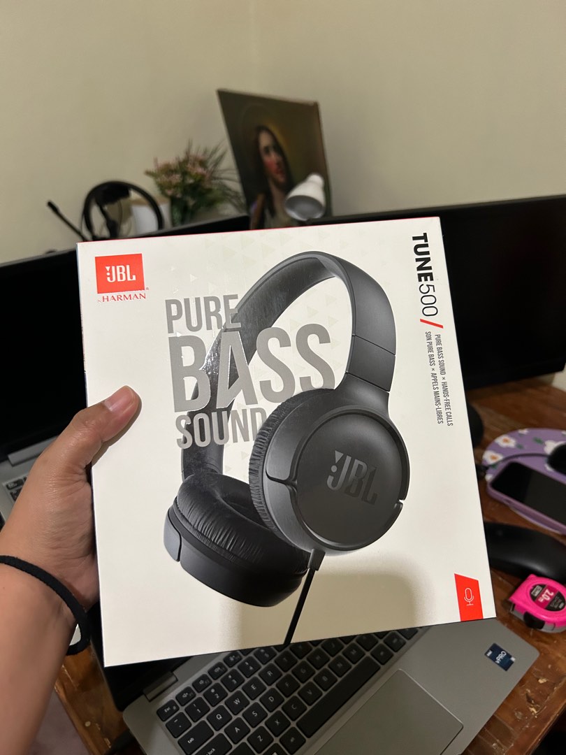 Original JBL Harman pure bass tune 500 headphone, Audio, Headphones ...