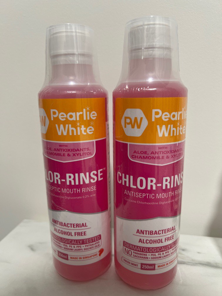Pearlie White Chlor-rinse 250ml x2, Beauty & Personal Care, Oral Care ...