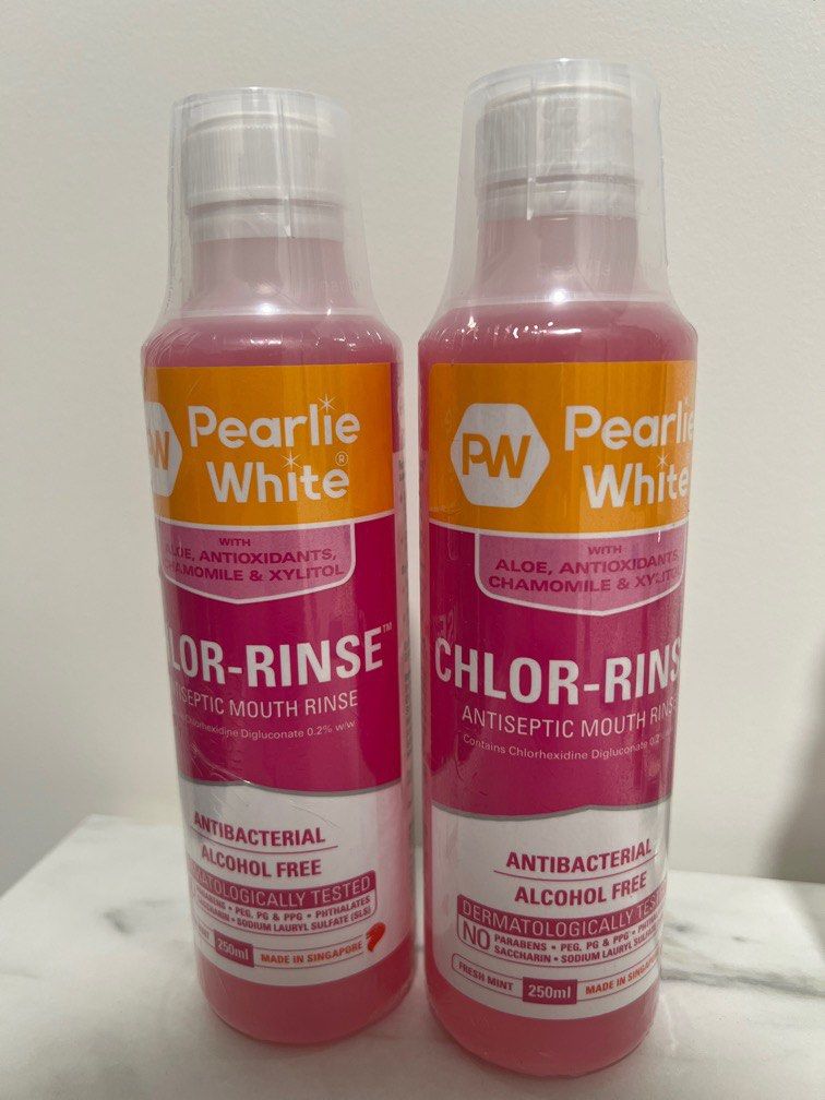 Pearlie White Chlor-rinse 250ml x2, Beauty & Personal Care, Oral Care ...