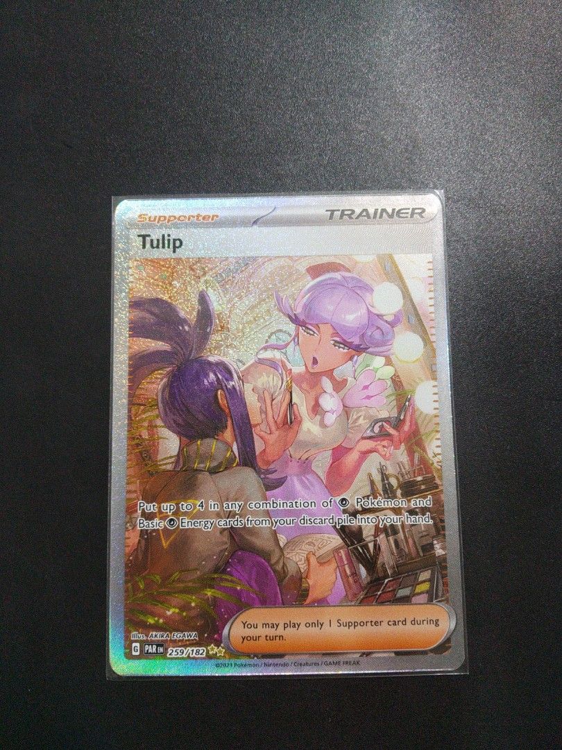 Pokemon TCG Tulip Full Art Trainer SIR Special Illustration Rare - SV04 ...