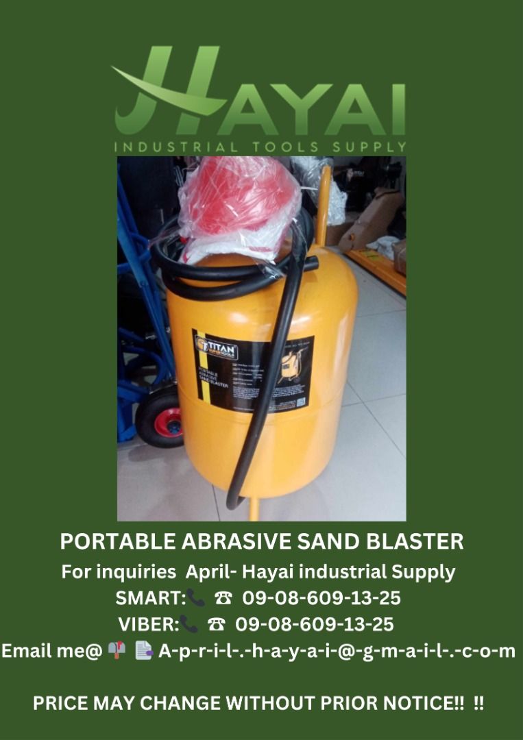 Portable abrasive sand blaster, Commercial & Industrial, Construction ...