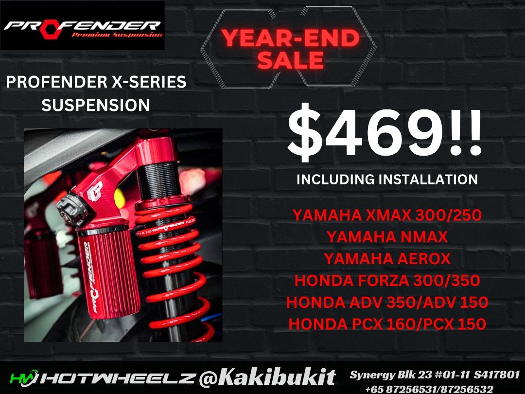PROFENDER X-SERIES SUSPENSION -YAMAHA XMAX 300/XMAX 250/AEROX/HONDA ...