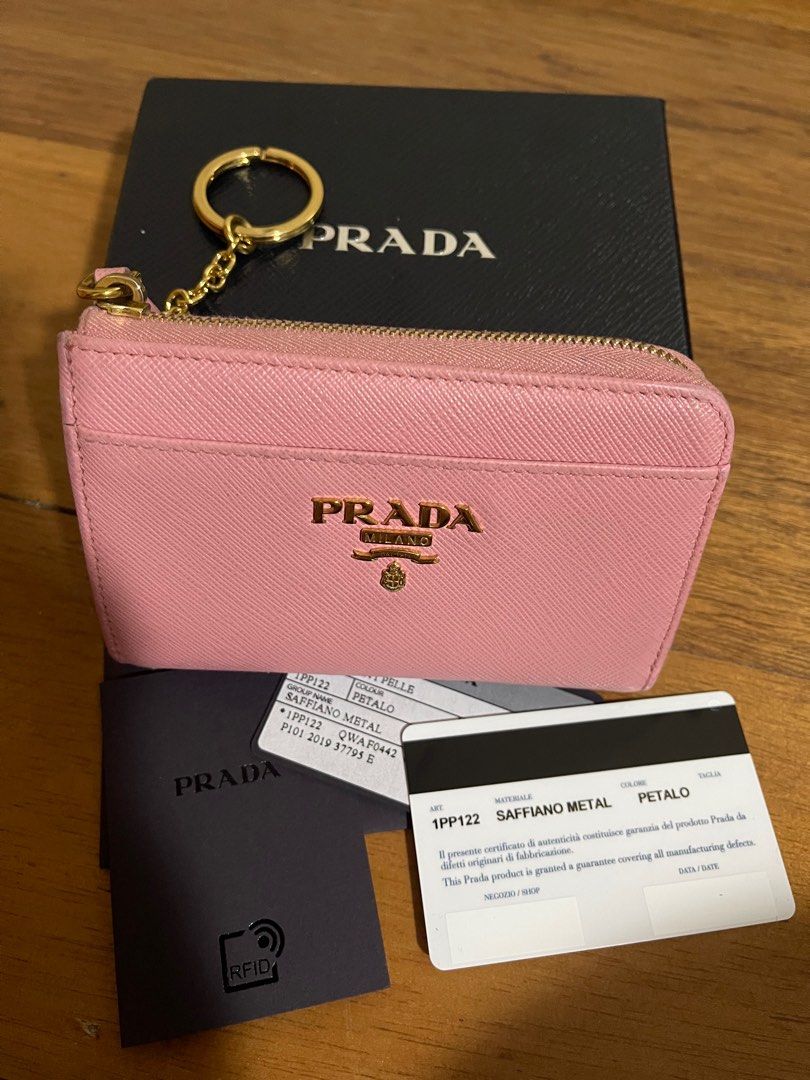 Prada RFID small saffiano wallet, Luxury, Bags & Wallets on Carousell