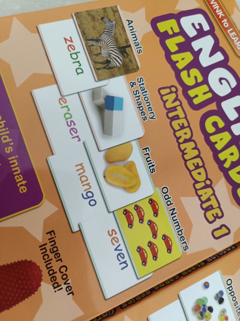 Preloved Wink to Learn English Flash Cards Intermediate 1,2,3,4 for 3 ...