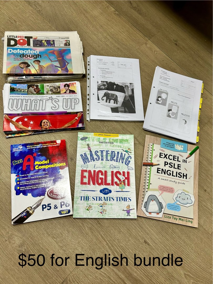 PSLE Bundle Package (English, Maths, Chinese), Hobbies & Toys, Books ...