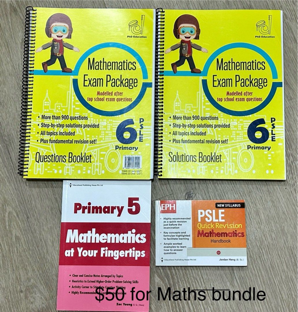 PSLE Bundle Package (English, Maths, Chinese), Hobbies & Toys, Books ...
