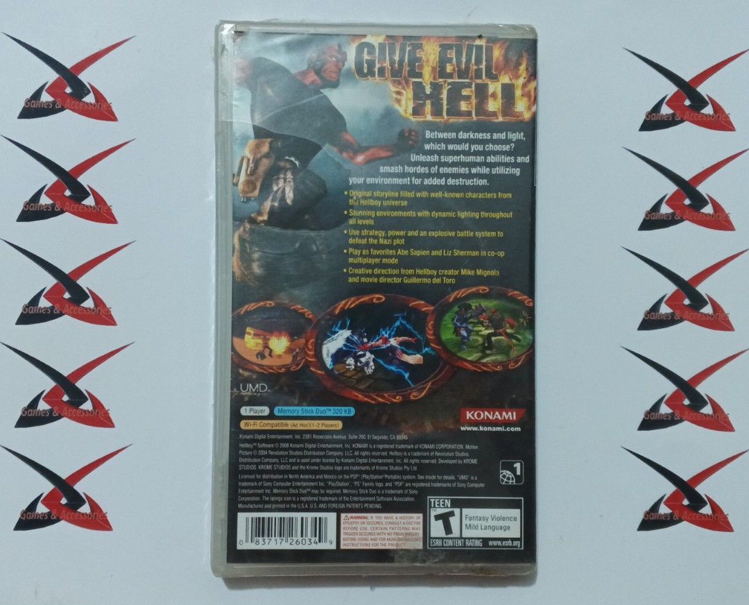 PSP PlayStation Portable UMD Game Hellboy The Science of Evil (Sealed ...