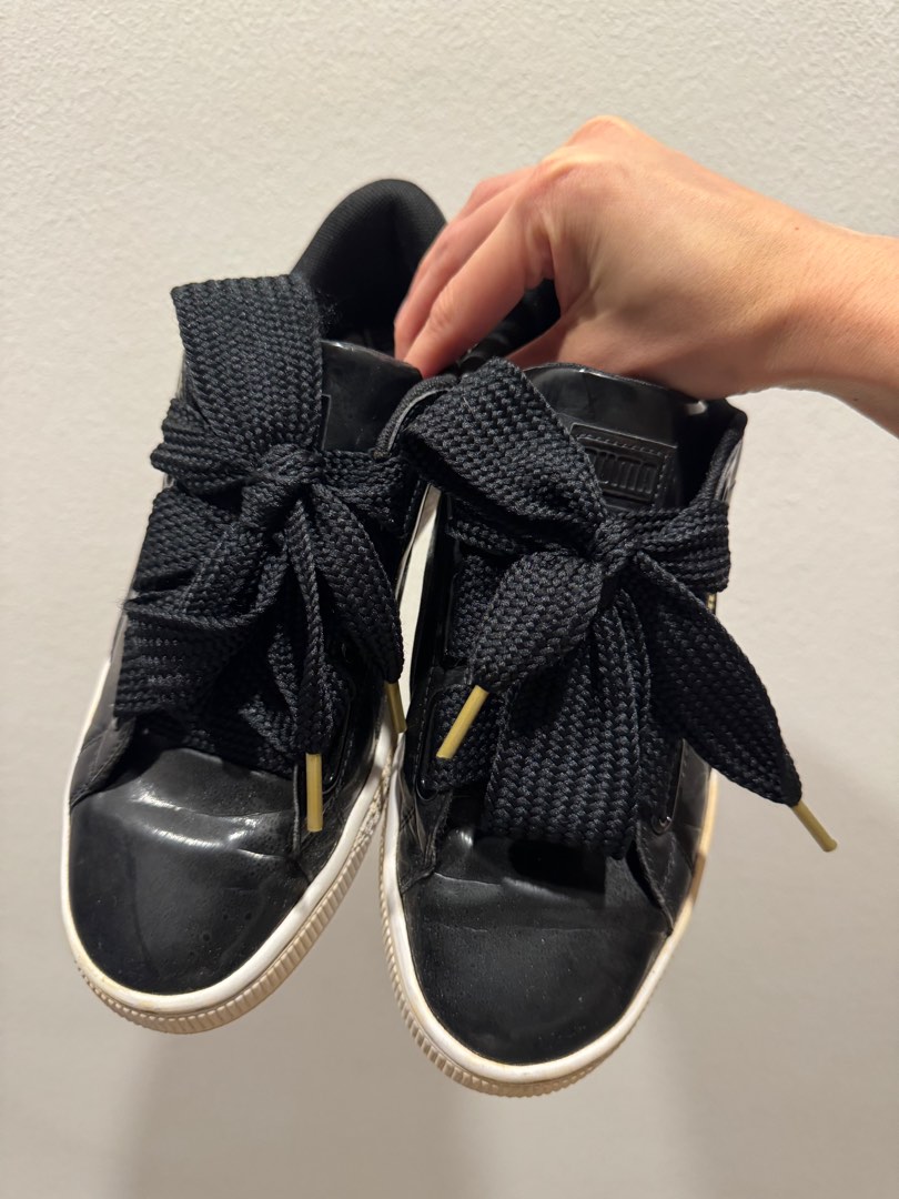 Puma black ribbon sneakers, Women's Fashion, Footwear, Sneakers on ...